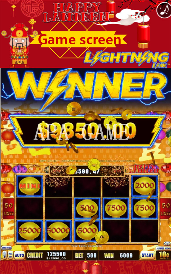 Happy Lantern Lightning Link 50 Lines Slot Game Board Machine slot Game Happy Lantern Lightning Link 50 Lines Slot Game Board Machine slot Game